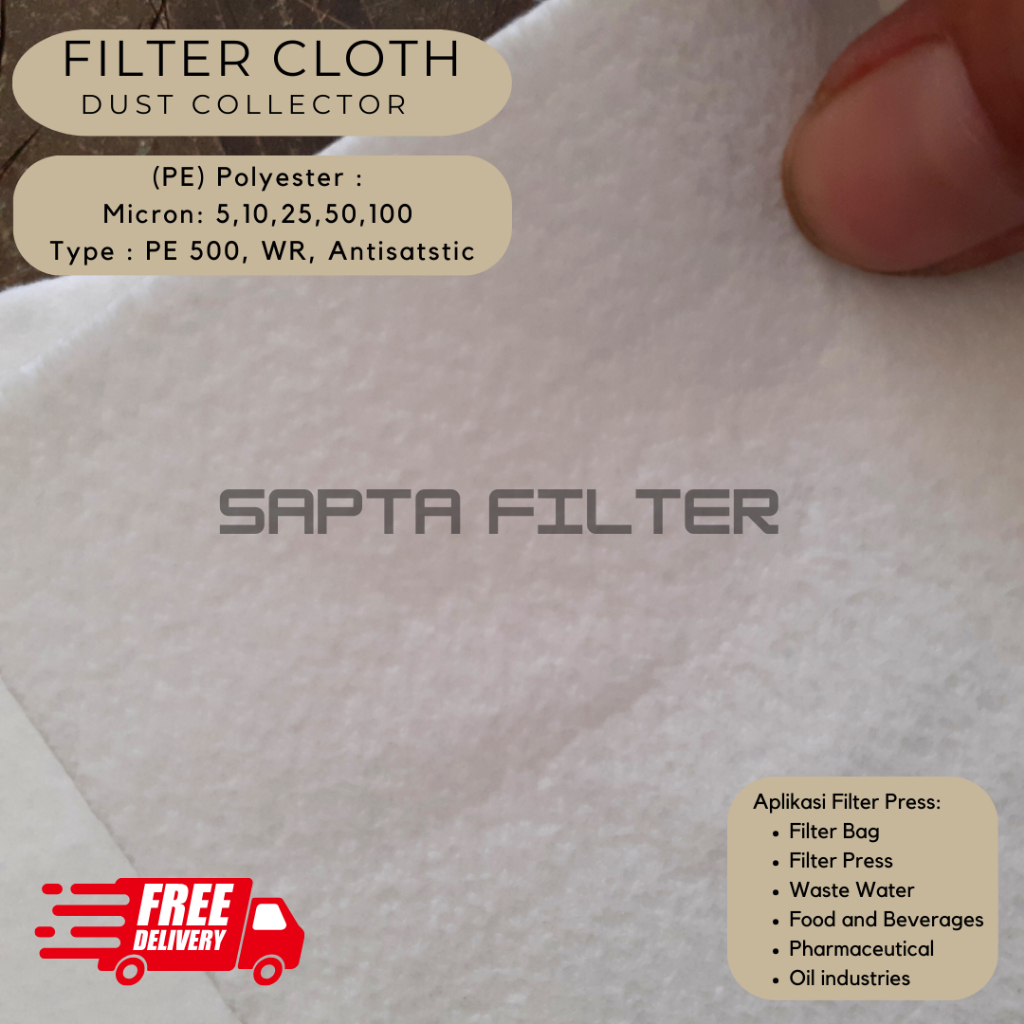 Jual Kain Saringan Filter Cloth Air / Water/ Minyak / Oil 5, 10, 25, 50 ...