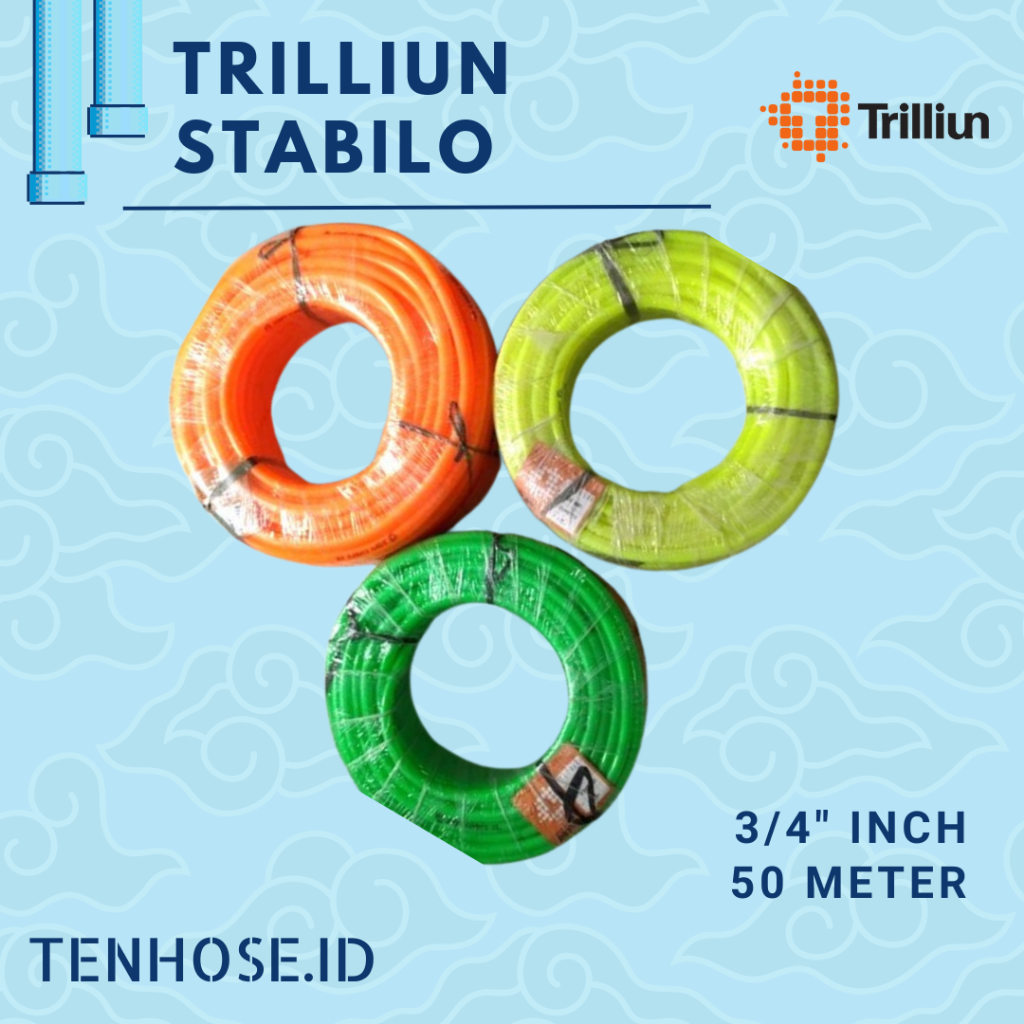 Jual Selang Air Elastis Trilliun Stabilo 3/4" 50 Meter ( Harga Per 50 Meter ) Selang Air Merk ...