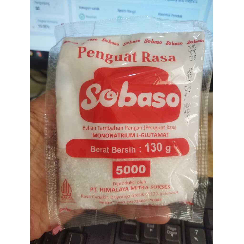 Jual Penguat Rasa / Mecin / MSG Sobaso 130gr 99% Murni | Shopee Indonesia