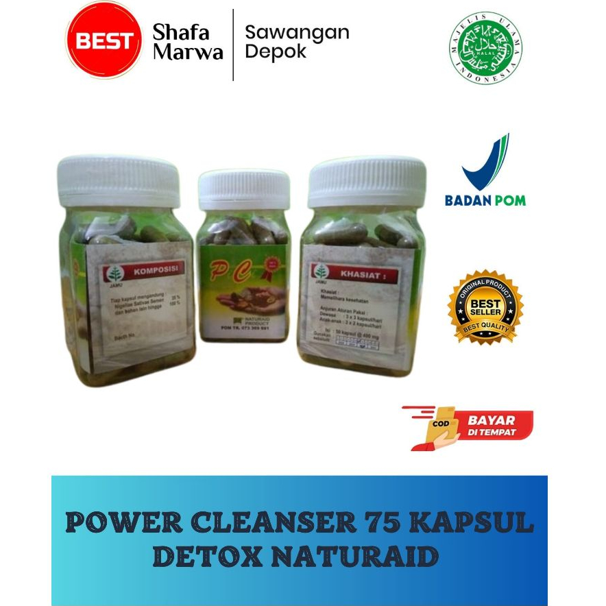 Jual Kapsul Power Cleanser 75kpsl, Naturaid Indonesia | Obat Pengencer ...