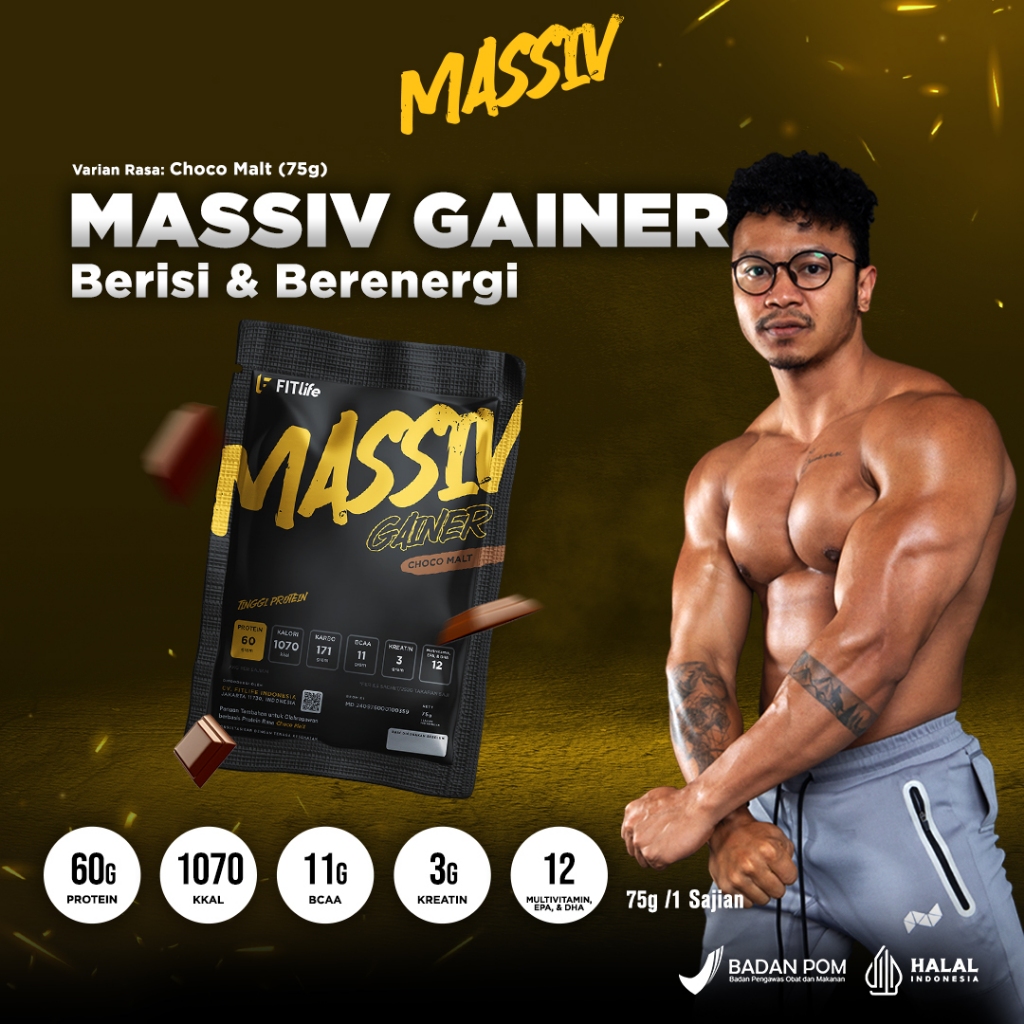 Jual FITlife Massiv Gainer Sachet (MPro Upgraded) | Shopee Indonesia
