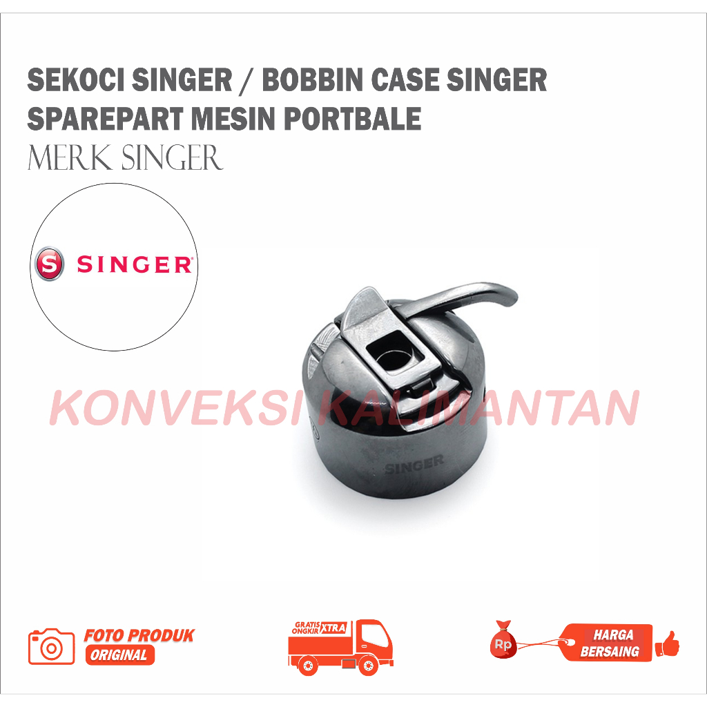 Jual SEKOCI SINGER / BOBBIN CASE SINGER - UNTUK MESIN JAHIT PORTABLE ...