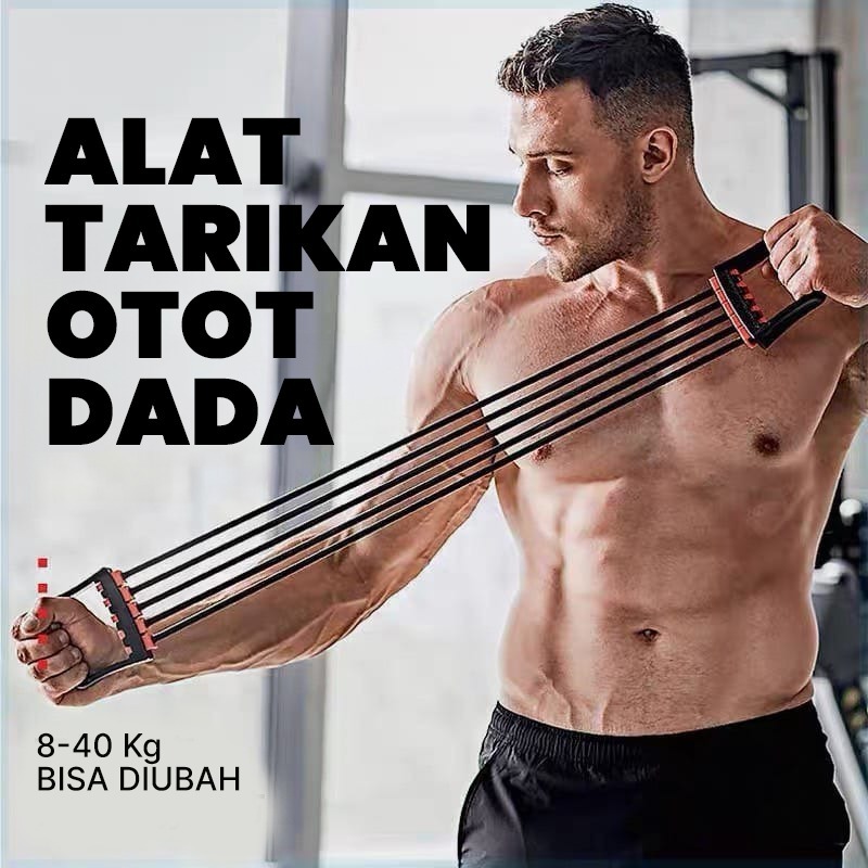 Jual BBAK Chest Expander Rubber Alat Olahraga Latihan Otot Dada Pull ...