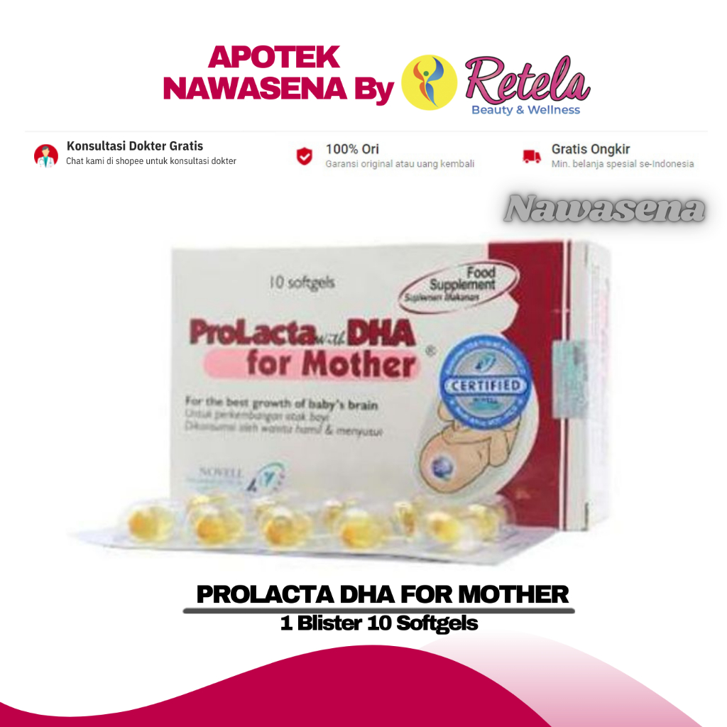 Jual PROLACTA DHA FOR MOTHER 1 BLISTER @10 SOFTGELS | Shopee Indonesia