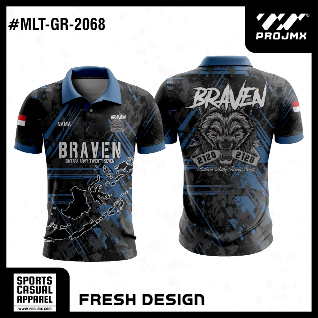 Jual PROJMX - KAOS JERSEY MILITER BRAVEN ( BISA CUSTOM ) | Shopee Indonesia