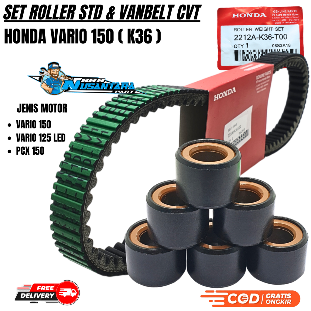 Jual VANBELT VARIO 150 K36 + ROLLER SET VARIO 150 LED,NEW DAN OLD ...