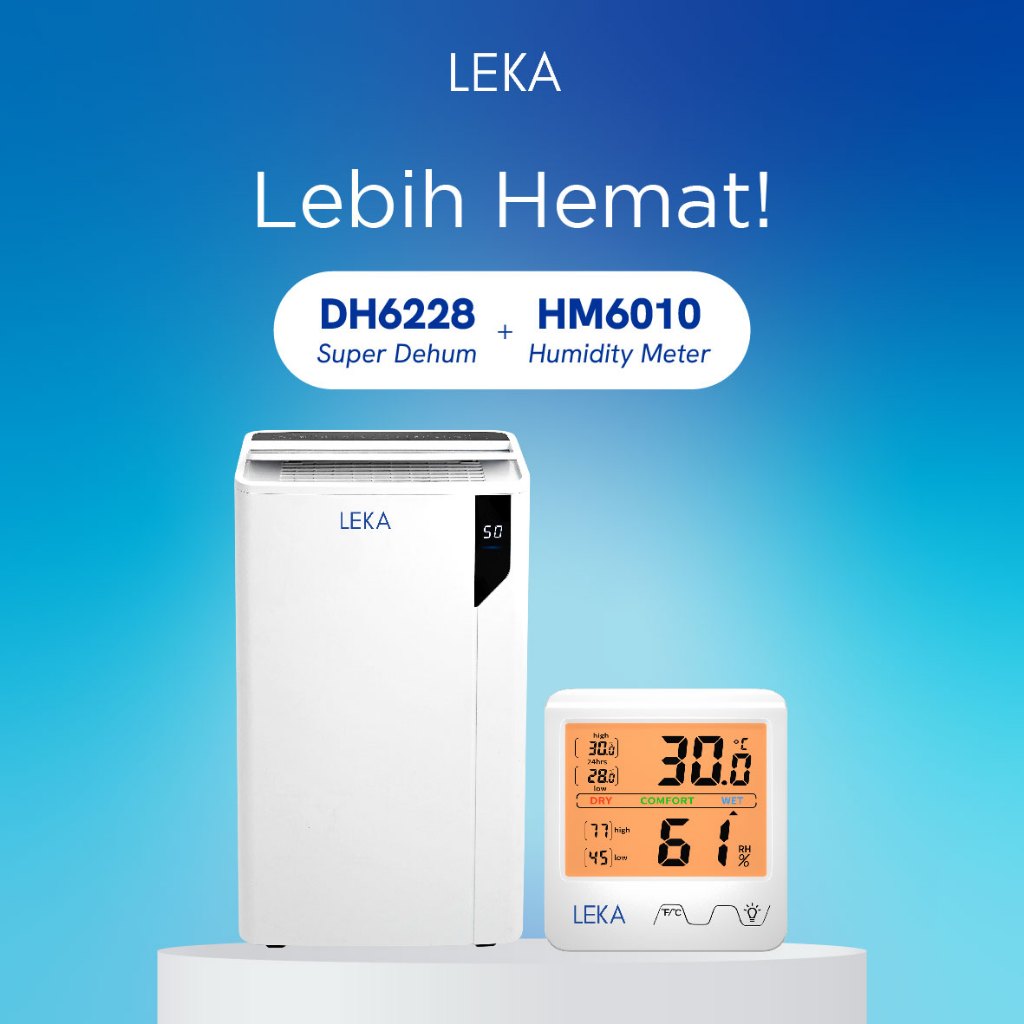 Jual [LEBIH HEMAT] Bundle LEKA DH6228 Super Dehum + HM6010 Humidity ...