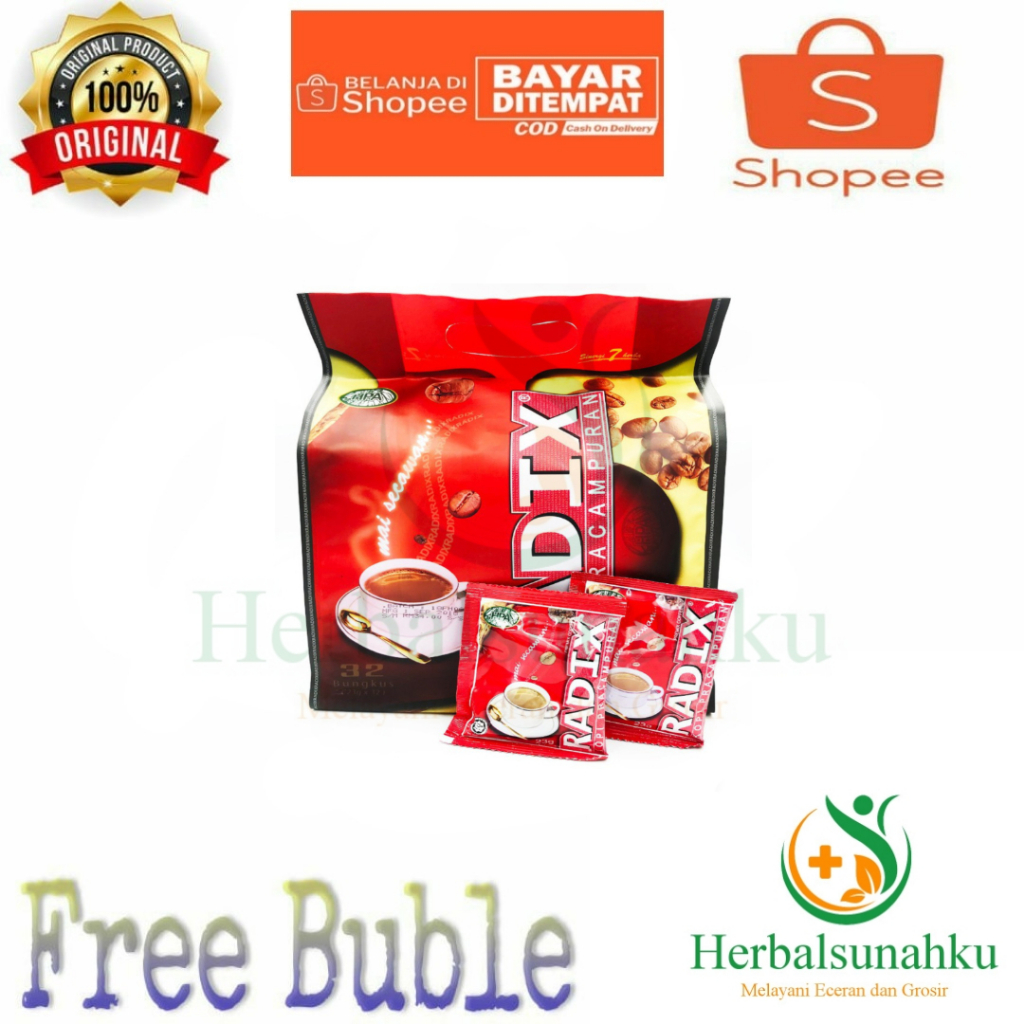 Jual HPA Radix Premix Coffee 32 Sachets ORIGINAL | Kopi Radik HPA ...