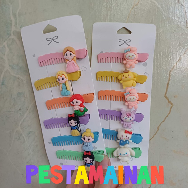 Jual Jepit rambut anak model sisir karakter sanrio my melody kuromi ...