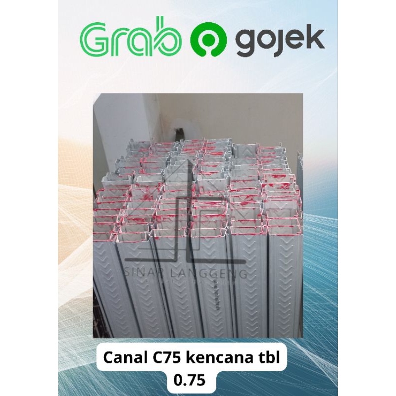 Jual (Min order 10btg) Canal C75 Baja Ringan GMC /KENCANA Canal C75 ...