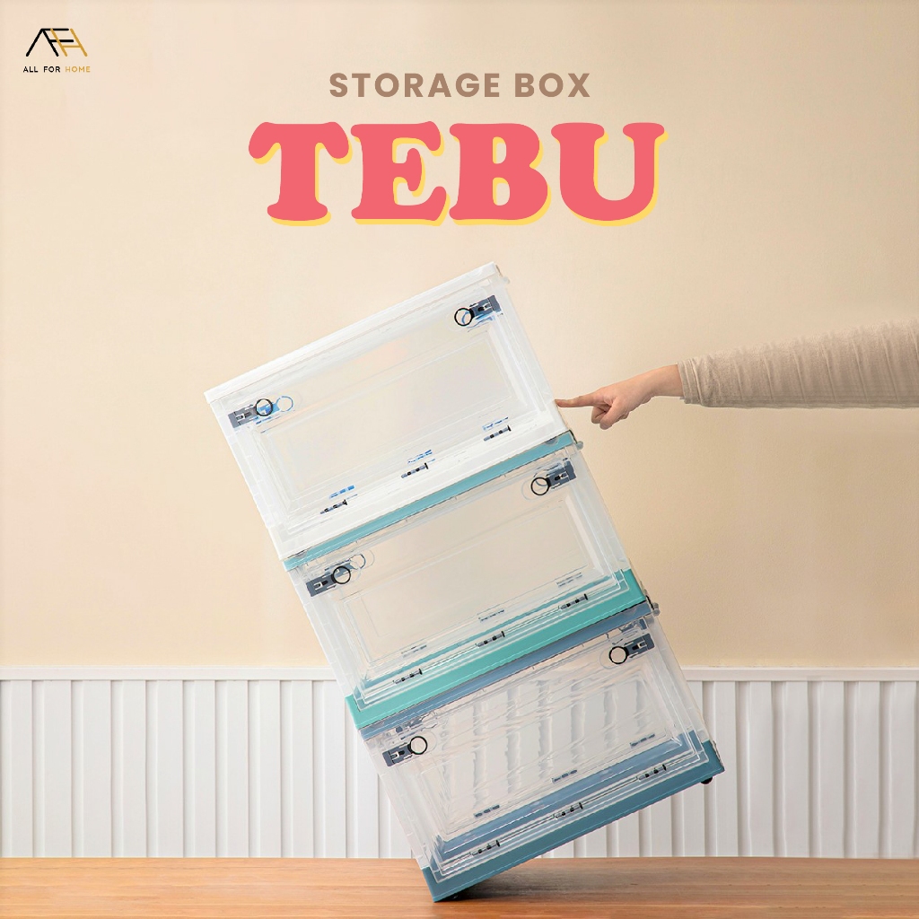 Jual AFH TEBU Storage Box Folding Container Buku Mainan Baju ...