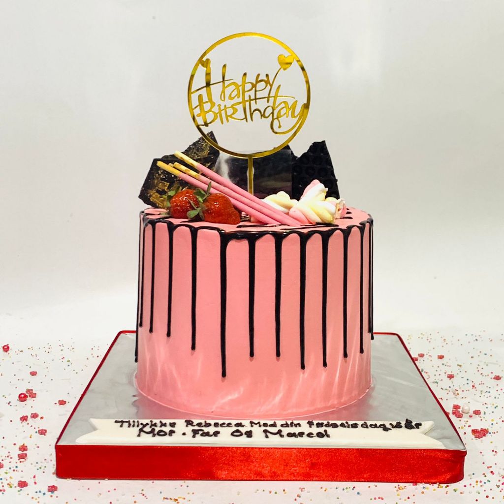 Jual Kue Ulang Tahun/Birthday Cake/kue Ultah Tema Classic Pink/Kue Birthday jakarta | Shopee ...