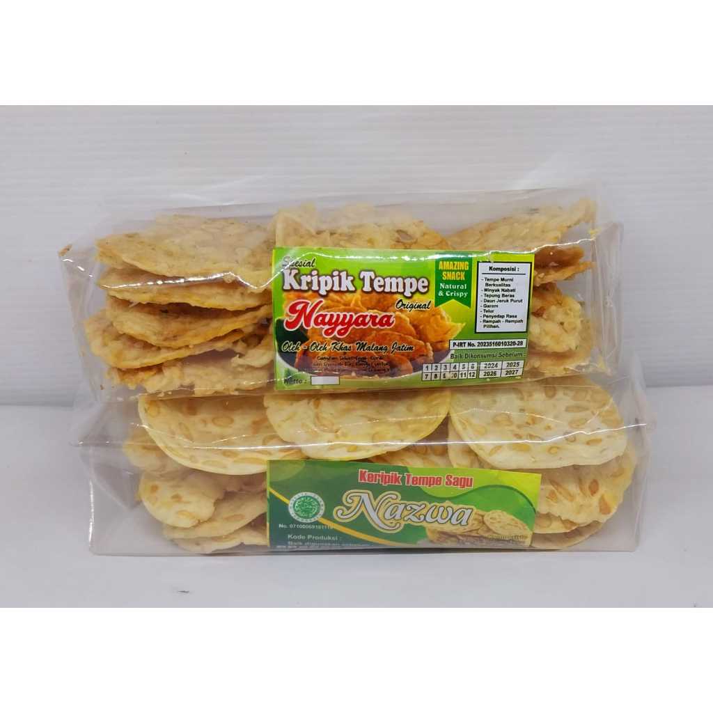 Jual Keripik Tempe Khas Malang Varian Tepung & Sagu 100gr Enak, Gurih ...