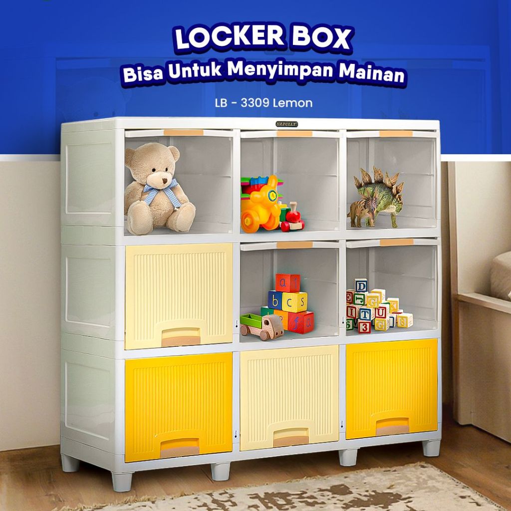 Jual Loker Box Napolly 3 Susun 9 Pintu | Loker Box Multifungsi | Shopee ...