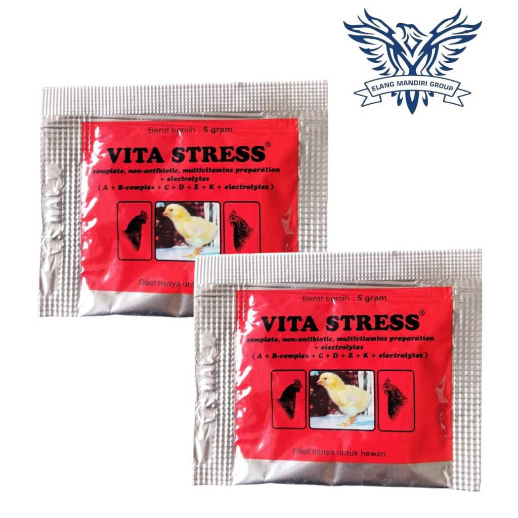 Jual Vita Stress 5gr Obat Vitamin Ayam Burung Multi Vitamin Anak Unggas ...
