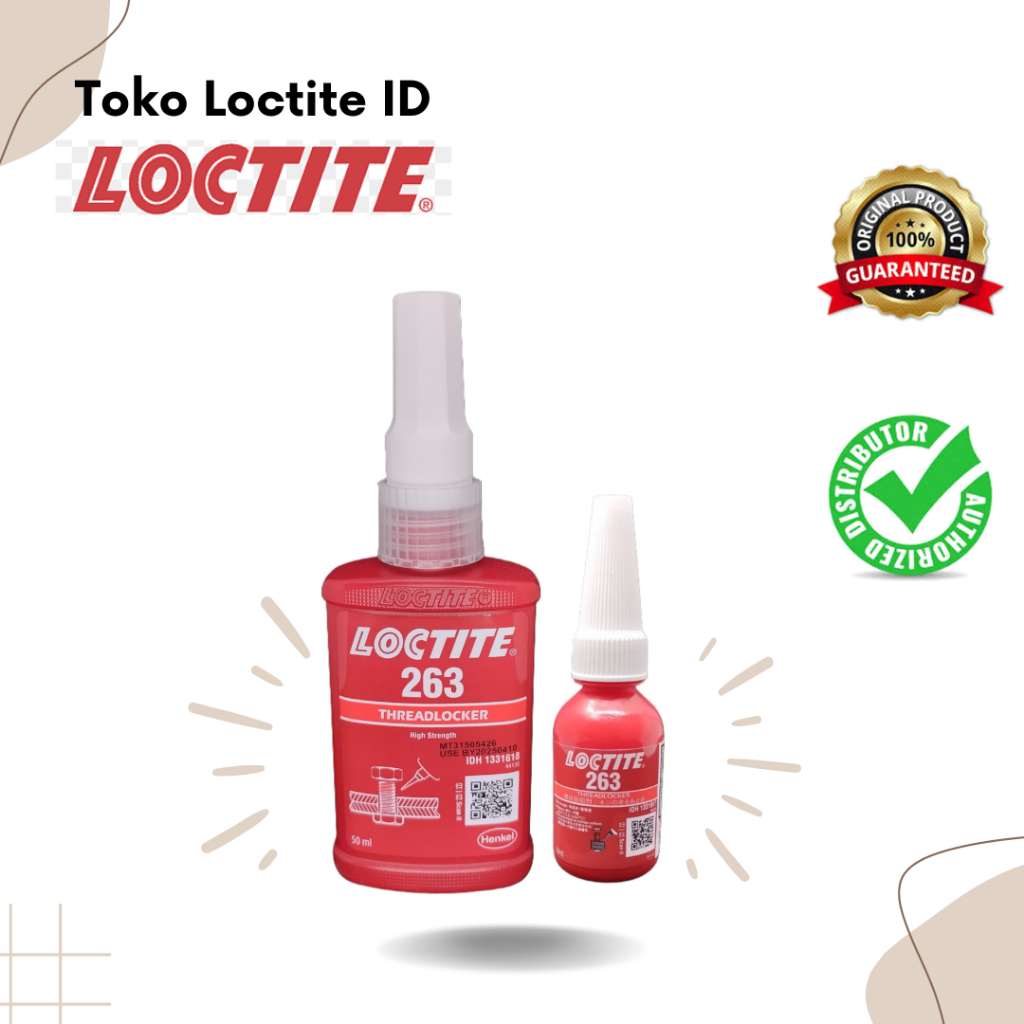 Jual LEM BAUT PERMANEN LOCTITE 263 THREADLOCKER HIGH STRENGTH | Shopee ...