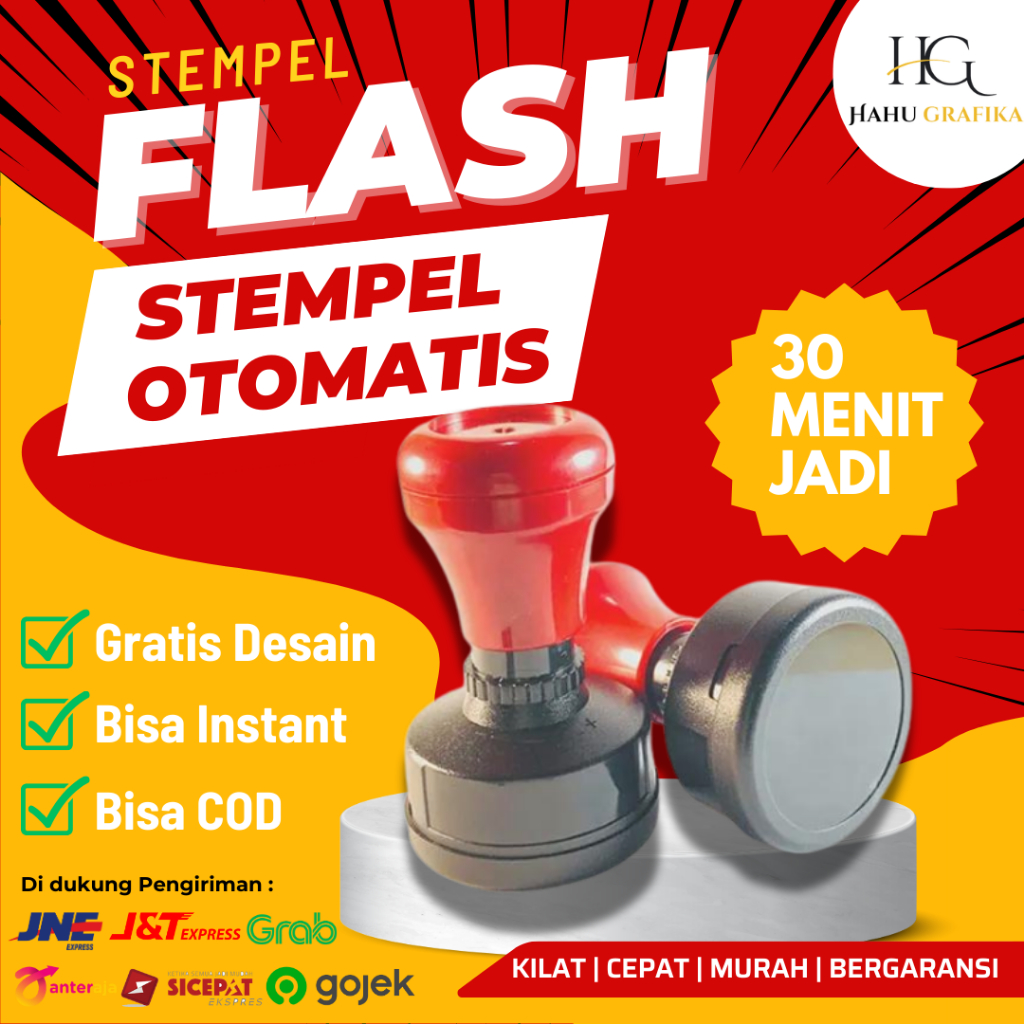 Jual Stempel Flash / Stempel Otomatis / Bentuk Bulat / Custom Warna & FREE DESAIN | Shopee Indonesia
