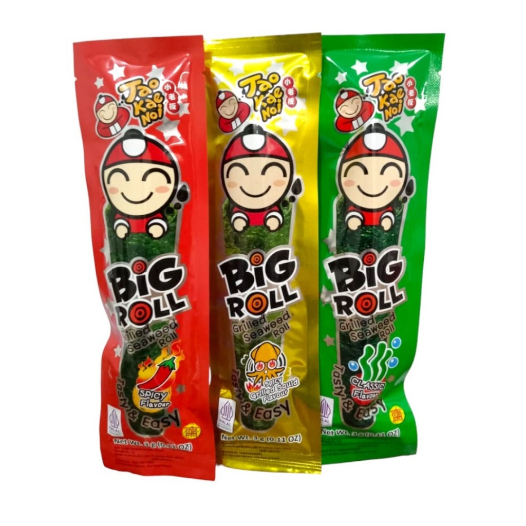 Jual Snack rumput laut seaweed nori Tao Kae Noi Big Sheet Roll classic ...