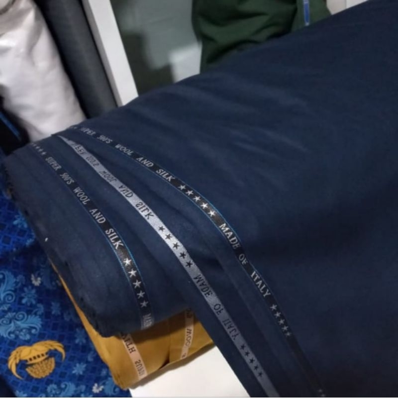 Jual Kain navy katun premium bahan celana baju formal safari jas ...