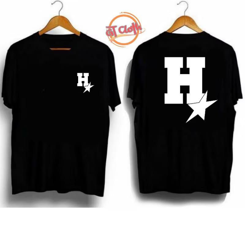 Jual T-SHIRT KAOS DISTRO INISIAL HURUF A-Z (H) LOGO STAR / UNISEX BAHAN ...