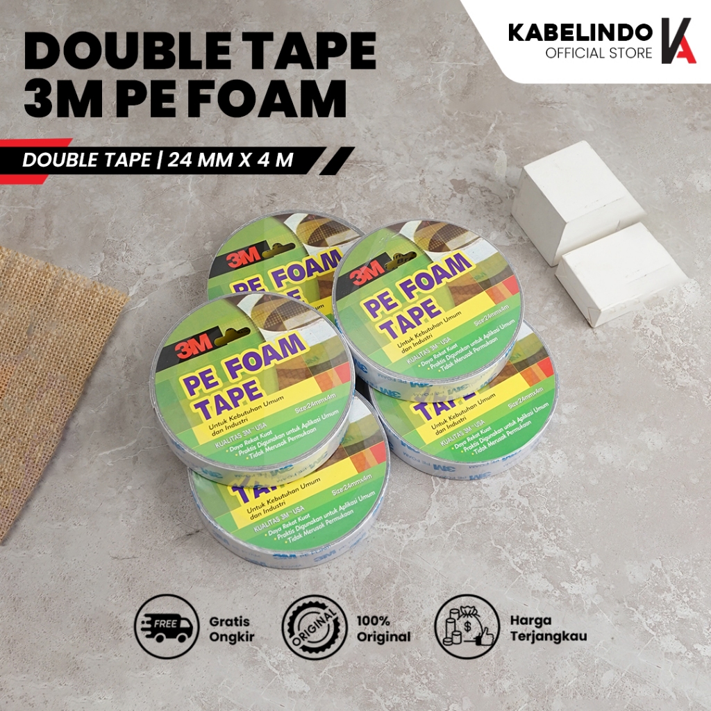 Jual DOUBLE TAPE 3M PE FOAM SOLASI BB BUSA 24MM x 4M ORIGINAL | Shopee Indonesia