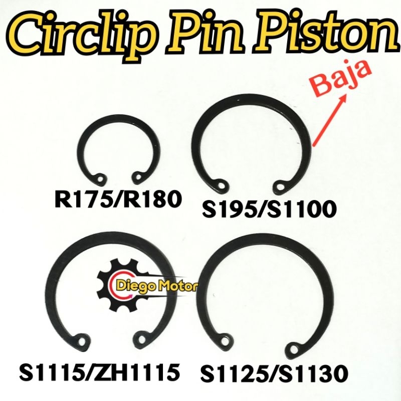 Jual Circlip Pin Piston Snap Ring Kep Pen Seher Mesin Diesel Dongfeng JiangDong Shark Tian Li ...