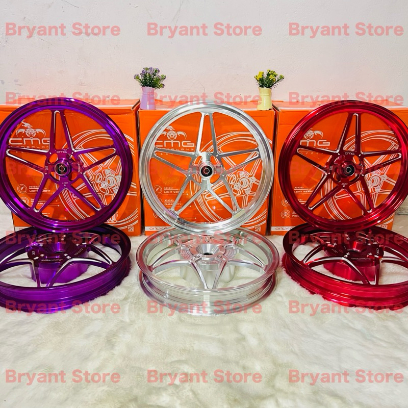 Jual CMG RACING ORIGINAL VELG MG5 CNC BINTANG V SPEED 185x14 & 215x14 ...