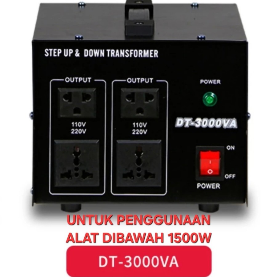 Jual JOHSUN DT3000VA Step Down & Step Up Transformer Trafo 110V-220V for 1500w Appliances ...
