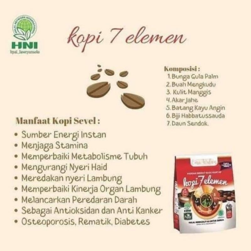 Jual Kopi sevel hni hpai Kopi segala level Alami Halalan thoyyiban isi ...