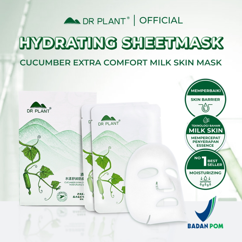 Jual [ISI 7 PCS] DR PLANT Cucumber Extra Comfort Milk Skin Mask ...