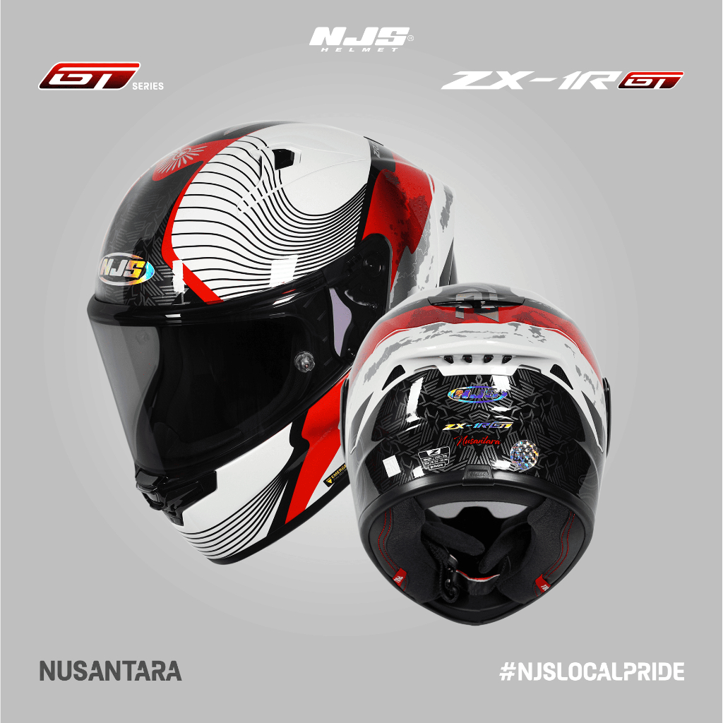 Jual NJS ZX-1R GT Nusantara - Helm Full Face (FREE SPOILER GT ) - Helm Full Face | ZR GT | GT ...