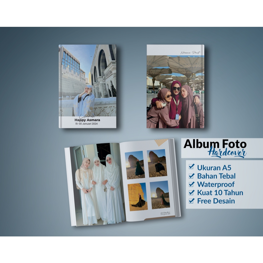 Jual ALBUM FOTO HARDCOVER | ALBUM FOTO UMRAH | ALBUM FOTO HAJI CUSTOM ...