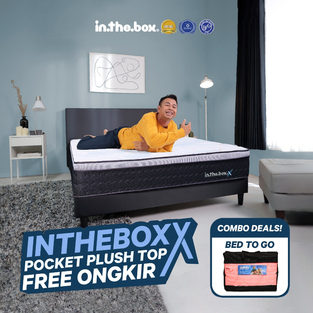 Jual [PROMO] INTHEBOX X (Plush Top) Kasur Spring Bed | GRATIS Kasur Bed ...