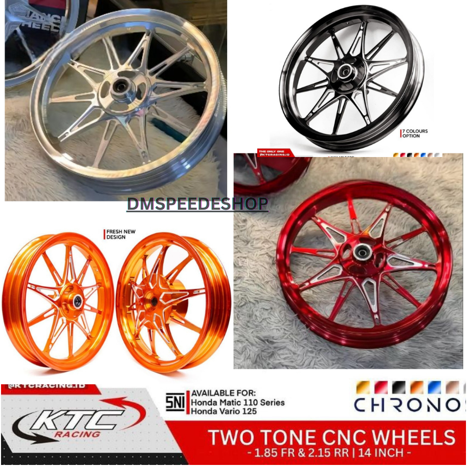 Jual VELG KTC RACING CHRONOS RING14 BEAT SCOOPY VARIO 110 VARIO 150/125 ...