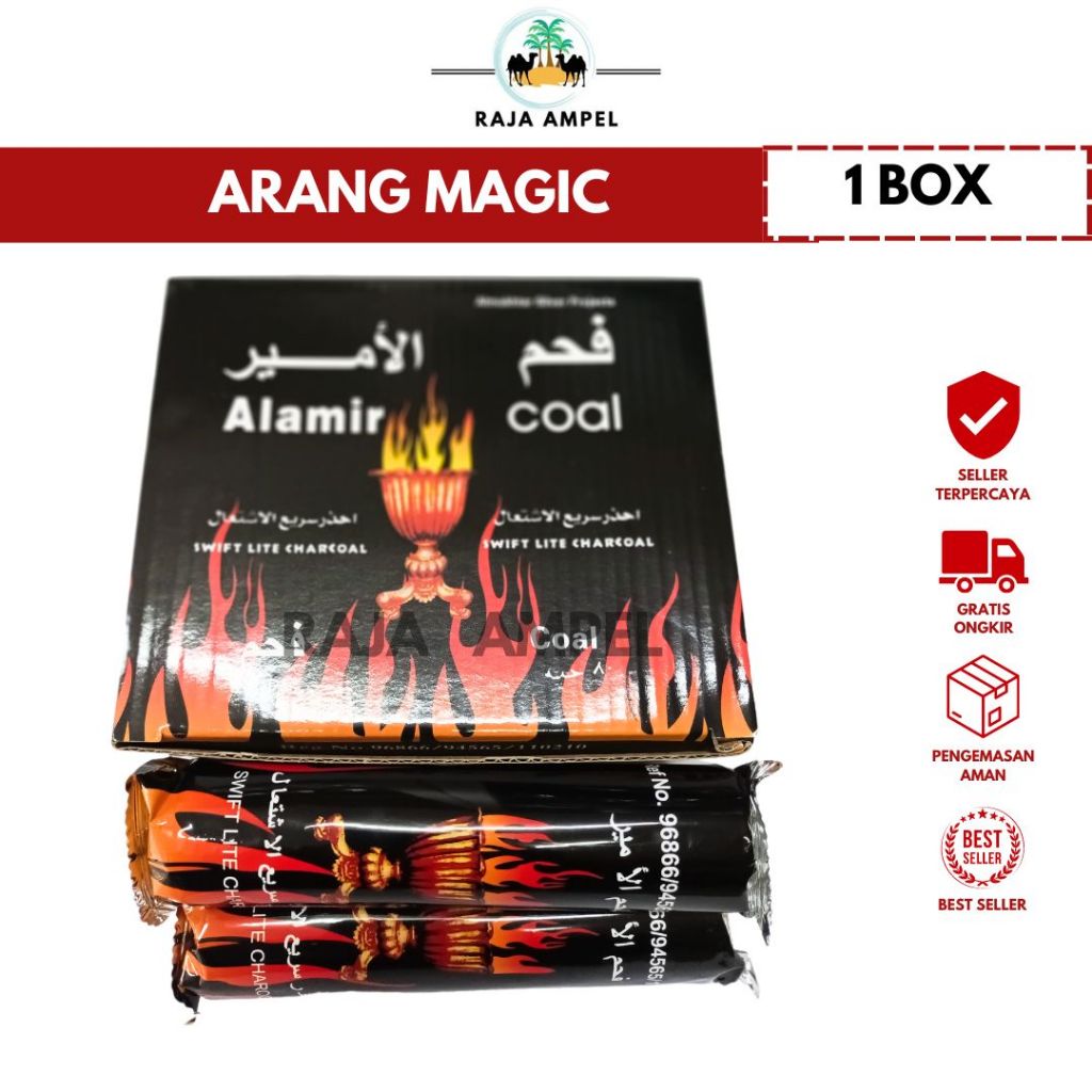 Jual ARANG MAGIC AL AMIR 1 BOX Kualitas Super Premium Briket Batok ...