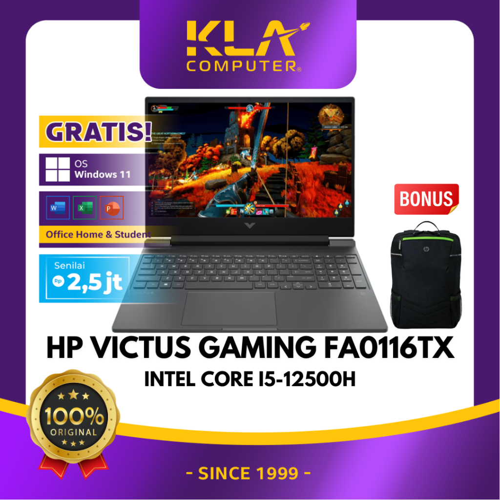 Jual HP VICTUS GAMING FA0116TX INTEL CORE i5-12500H GTX1650 4GB | Shopee Indonesia