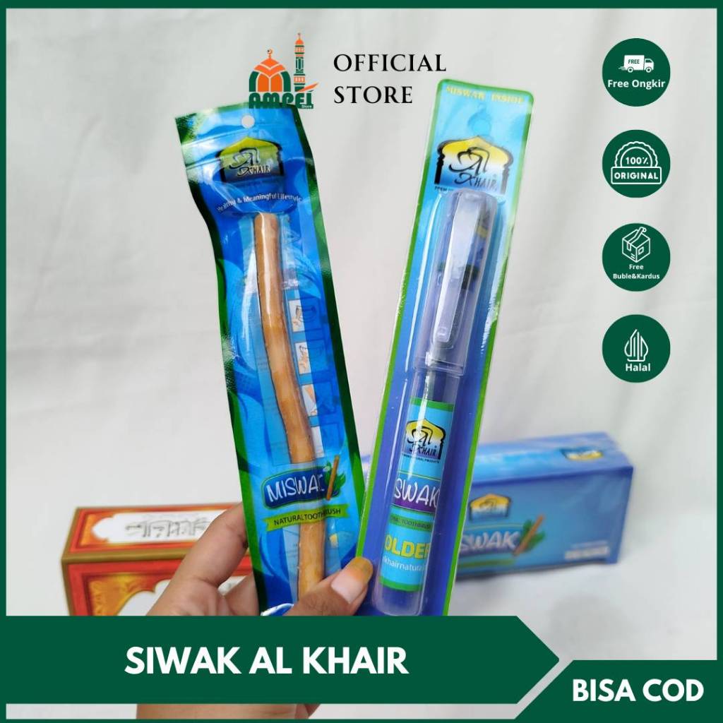 Jual 1 LUSIN Siwak Al KHAIR Besar TANPA HOLDER Perlengkapan Sholat Pria ...