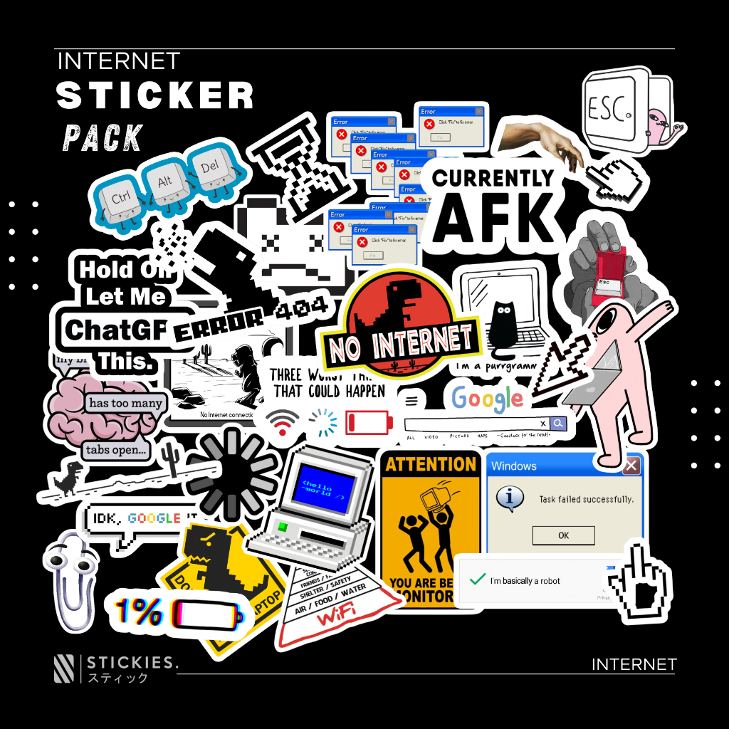 Jual Stiker/Sticker Pack "Internet" | High Quality | vinyl | murah ...