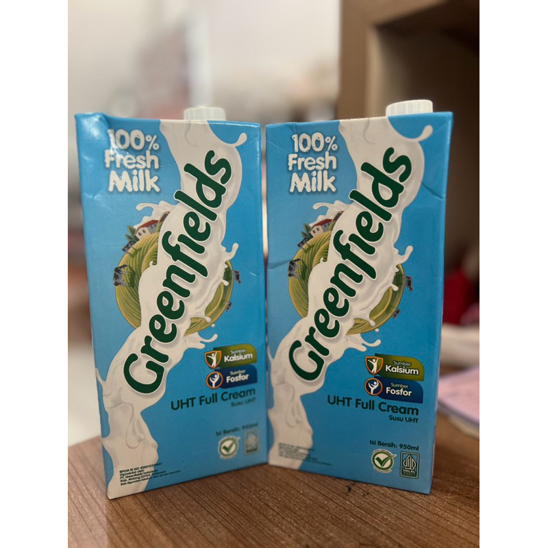 Jual GREENFIELDS 100% Fresh Milk Uht full cream 950ml | Shopee Indonesia