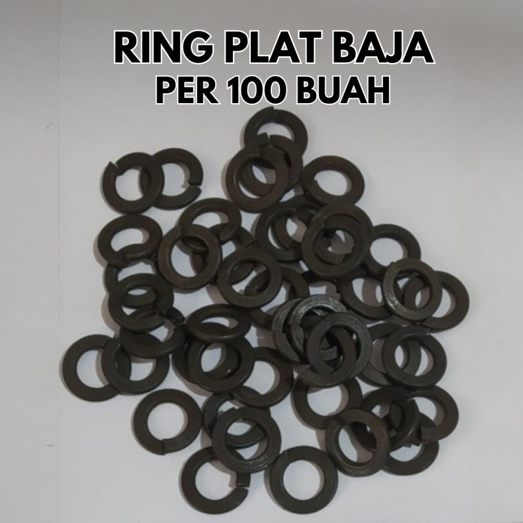 Jual Per 100 buah Ring Per Baja 3/8 Inch Hitam Pengunci Pengencang Mur ...