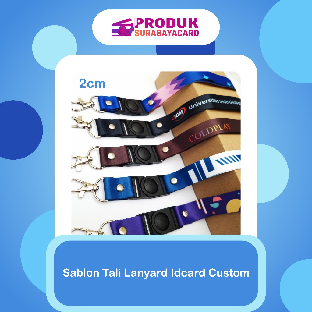 Jual CETAK TALI LANYARD PRINTING SUBLIM 2 CM/Tali Lanyard custom Full ...
