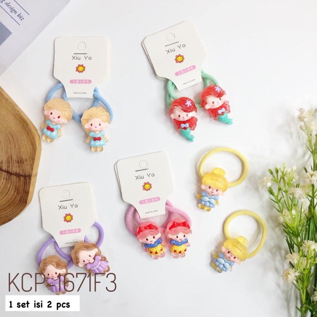 Jual ikat rambut / kuncir set isi 2 pcs pasangan psgn disney princess ...