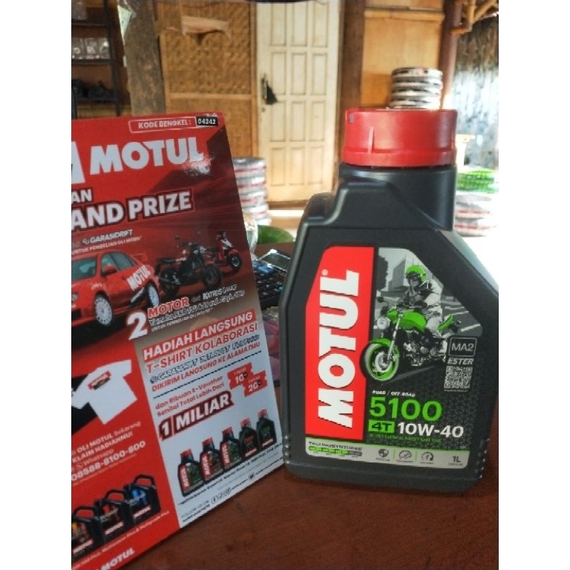 Jual MOTUL OLI 5100 4T 10W/40 OLI MESIN 1 LITER | Shopee Indonesia