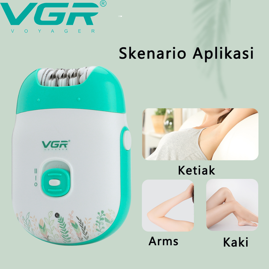 Jual VGR V-726 Pencukur Bulu Wanita Essential Epilator Pencukur Wanita Ketiak Hair Removal ...