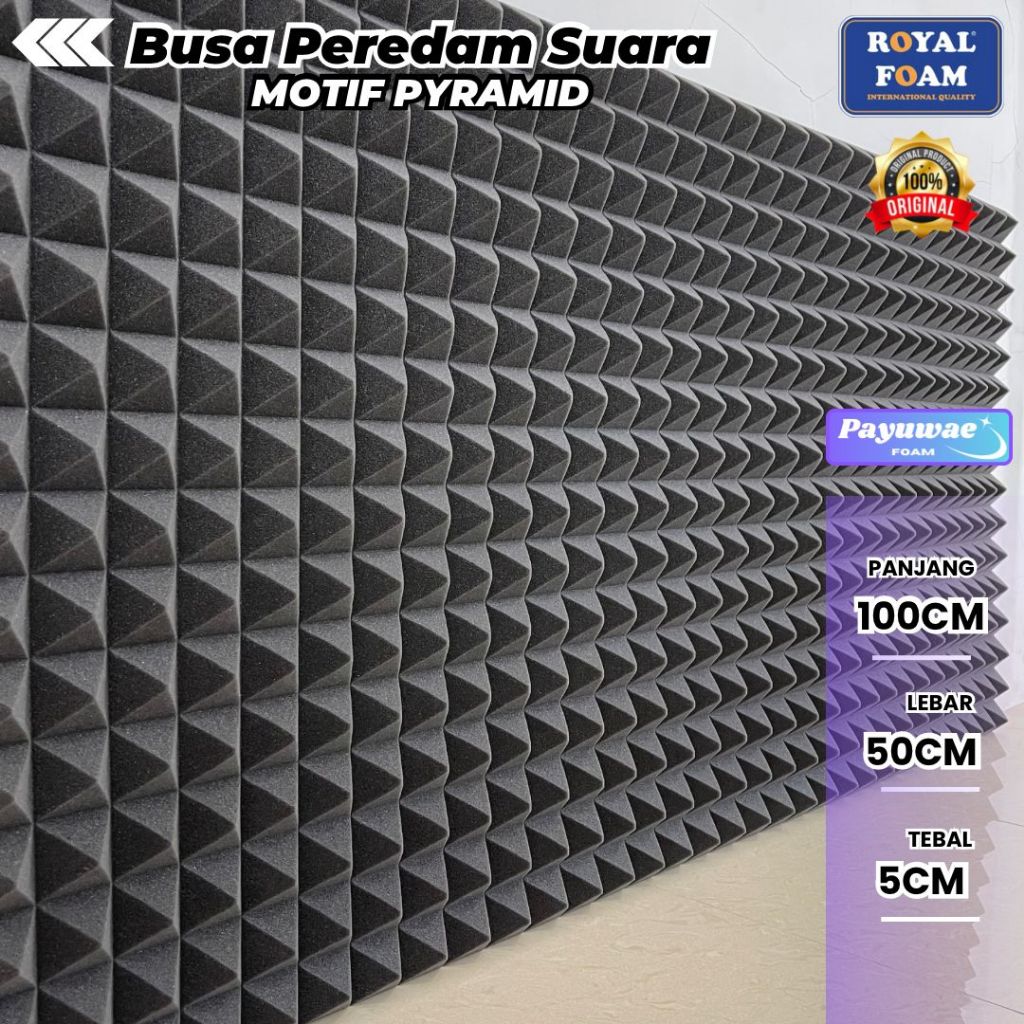 Jual BUSA PEREDAM SUARA RUANGAN PYRAMID UKURAN 100X50X5CM UNTUK STUDIO ...