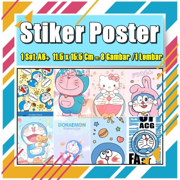 Jual Stiker Poster Nobita dan Doraemon dekorasi anak gambar tempel ...