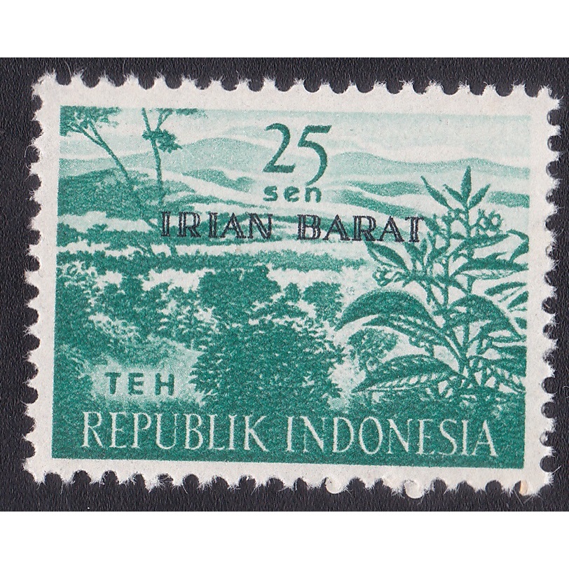 Jual A 11121 SATU BUAH PRANGKO 25 SEN HASIL BUMI TEH CETAK TINDIH IRIAN ...