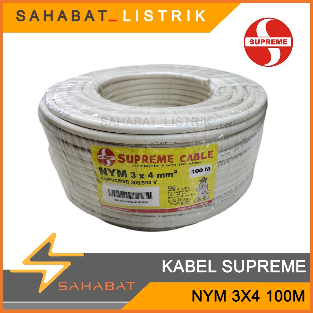 Jual KABEL LISTRIK SUPREME NYM 3X4 100M | Shopee Indonesia