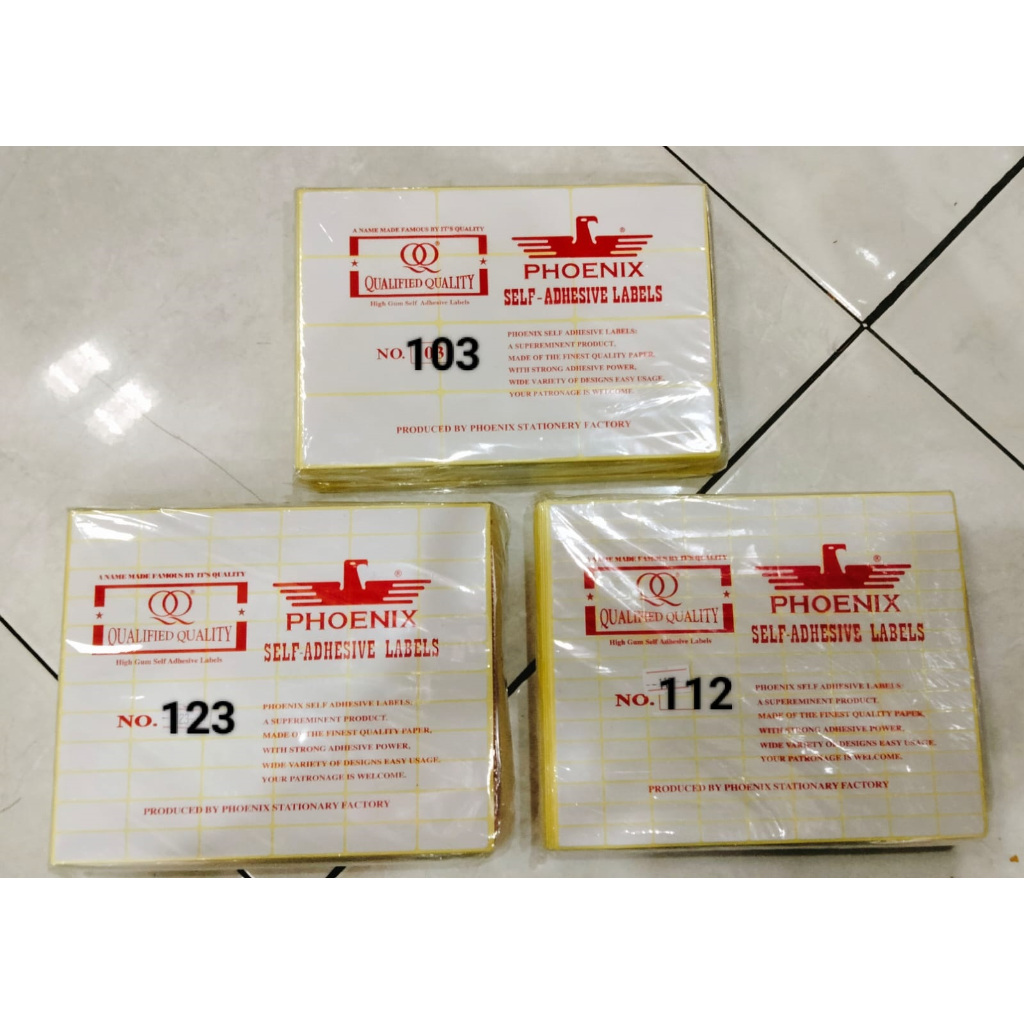 Jual Label Nama / Label Harga / Label Undangan Phoenix 103 / 112 / 123 ...