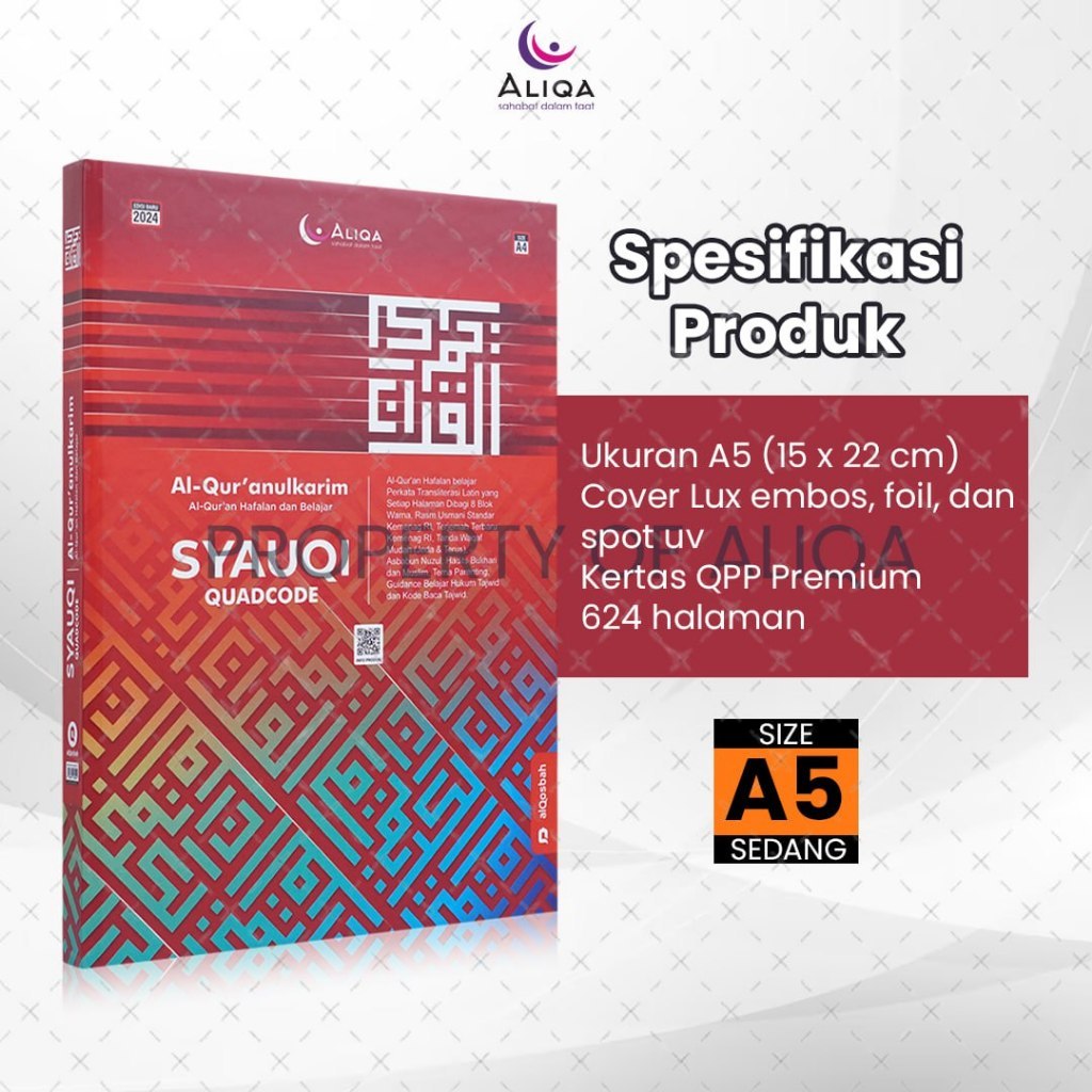 Jual Al-Qur'an Syauqi Aliqa Quadcode Ukuran A5 | Shopee Indonesia